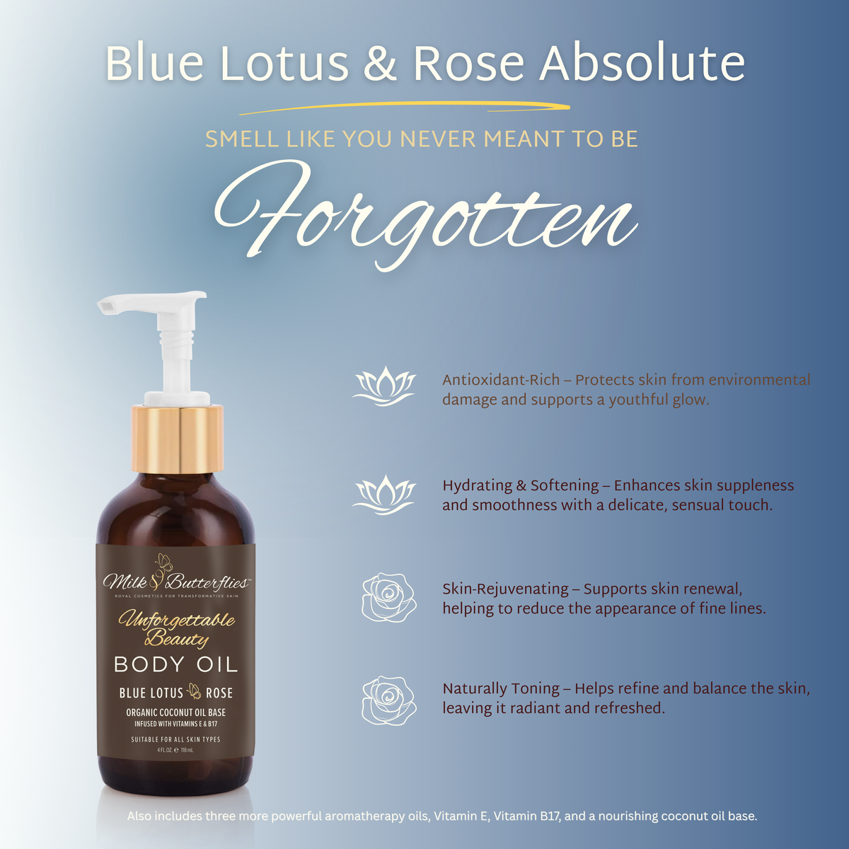 Body Oil - Unforgettable Beauty | Milk and Butterflies
